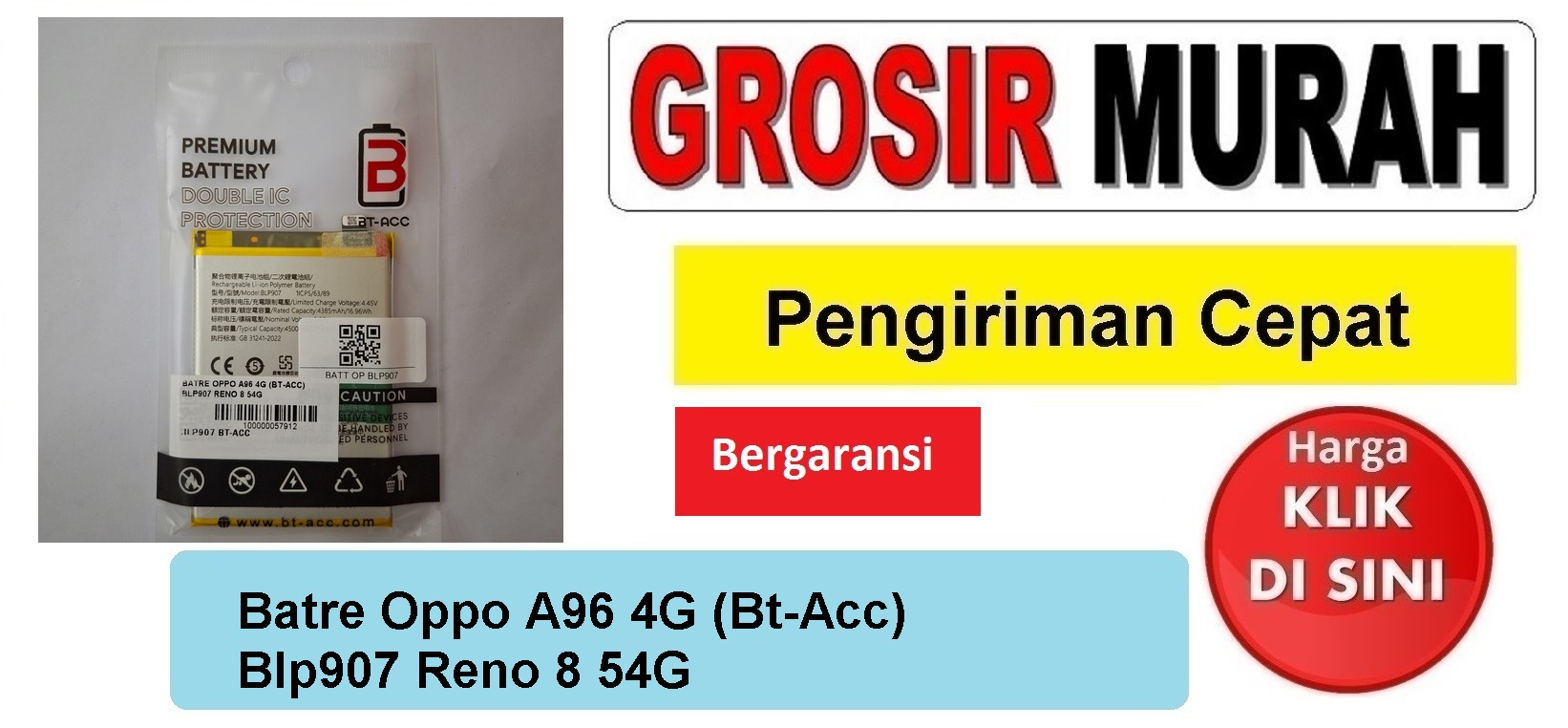 Batre Oppo A96 4G Reno 8 4G Blp907 Bt-acc